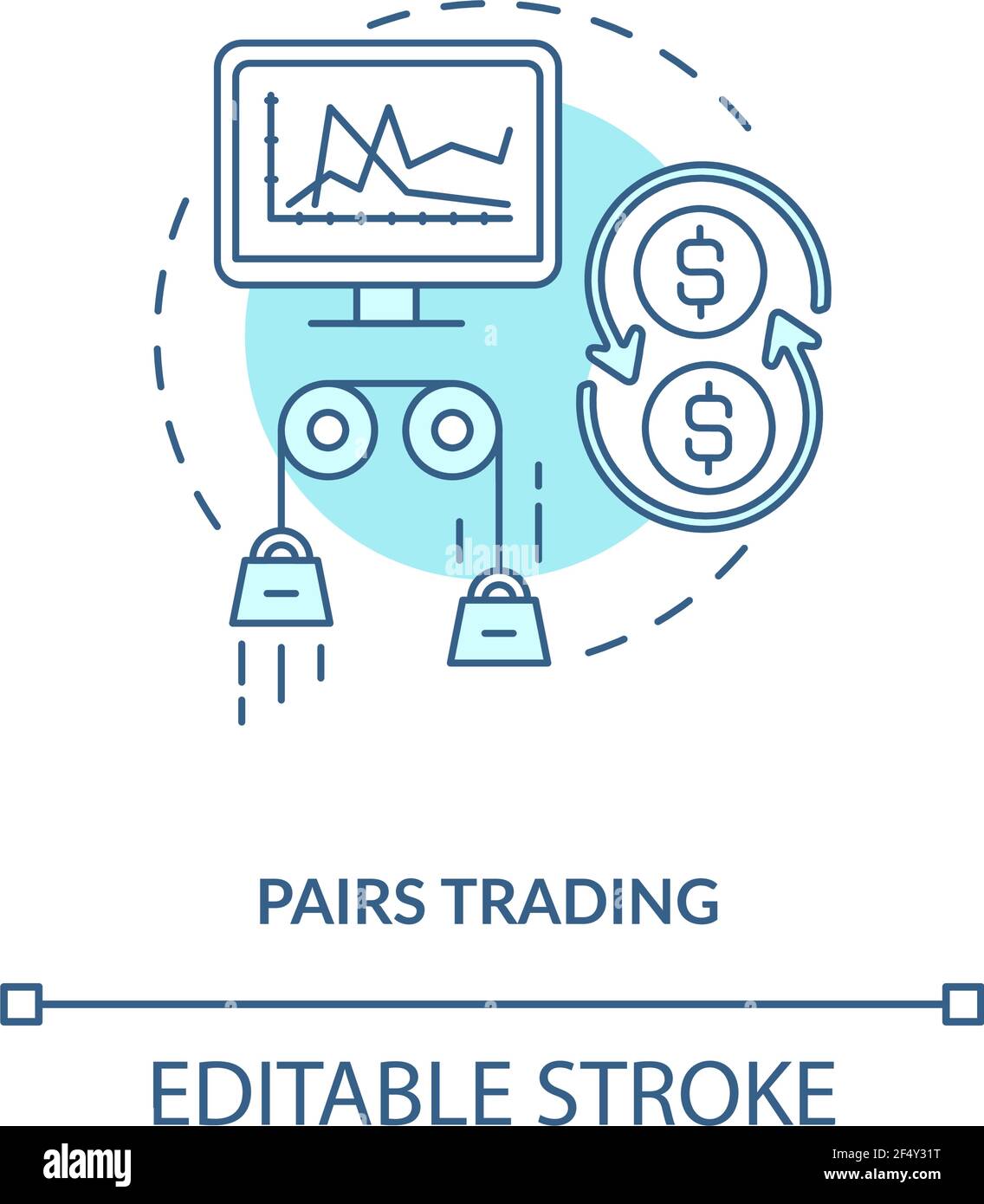 Pairs trading concept icon Stock Vector Image & Art - Alamy