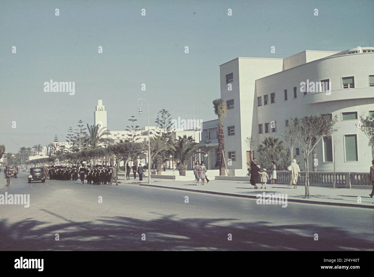 Travel photos Libya. Tripoli. Road on the big public park Stock Photo ...