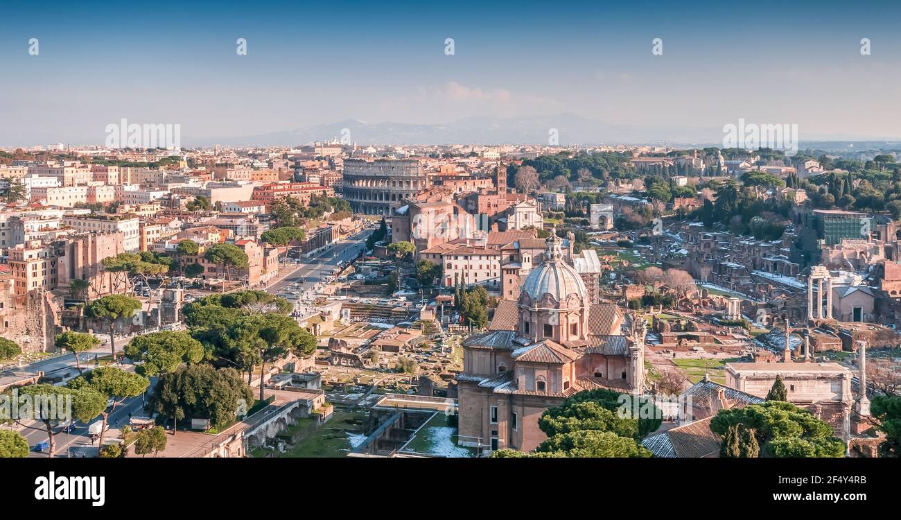Roman forum aerial hi-res stock photography and images - Alamy