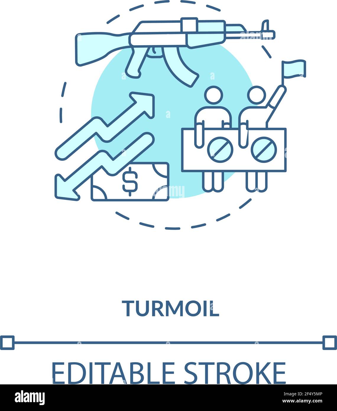 Turmoil concept icon Stock Vector Image & Art - Alamy