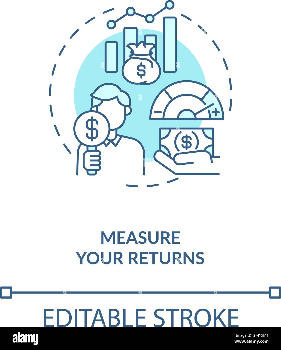 Measuring returns concept icon Stock Vector Image & Art - Alamy