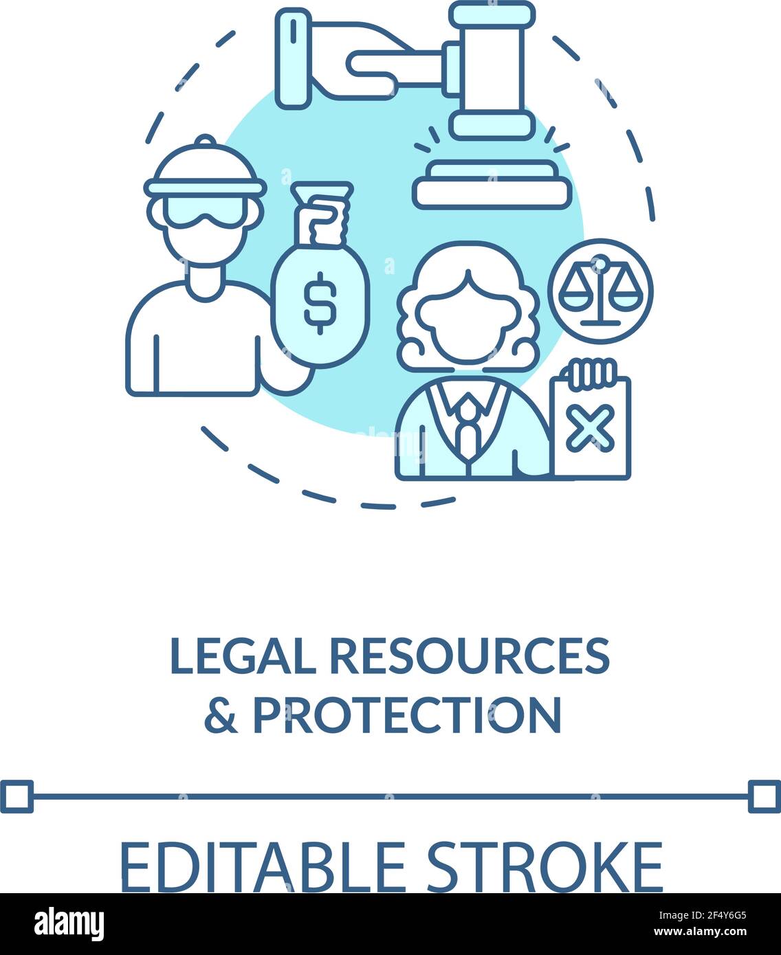 Legal resources and protection concept icon Stock Vector Image & Art ...
