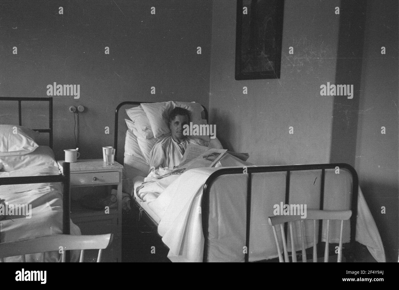 Second World War. Lazarett (probably in Holland). Wounded relatives of ...