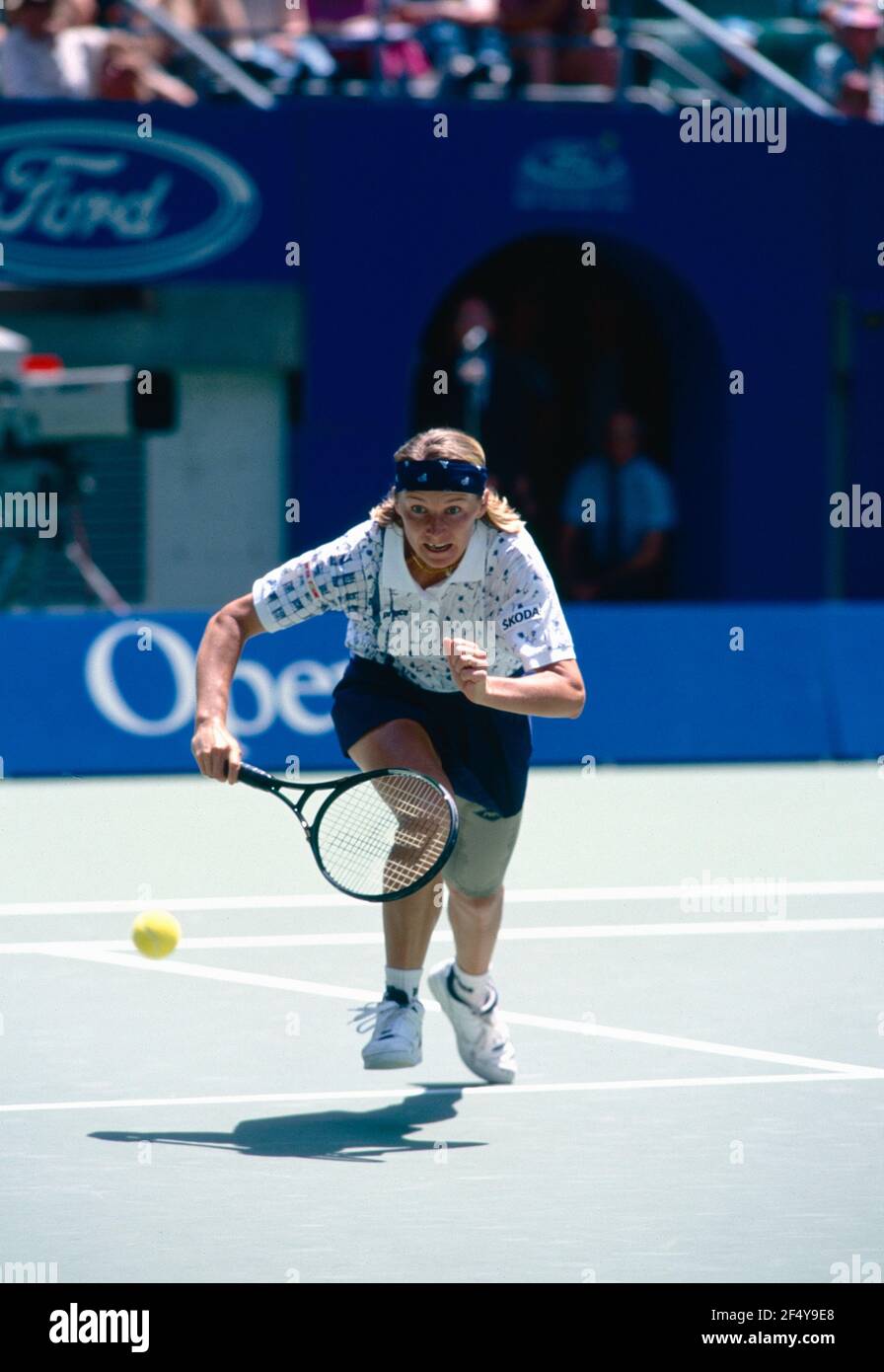 Czech tennis player Jana Novotna, Australian Open 1995 Stock Photo - Alamy