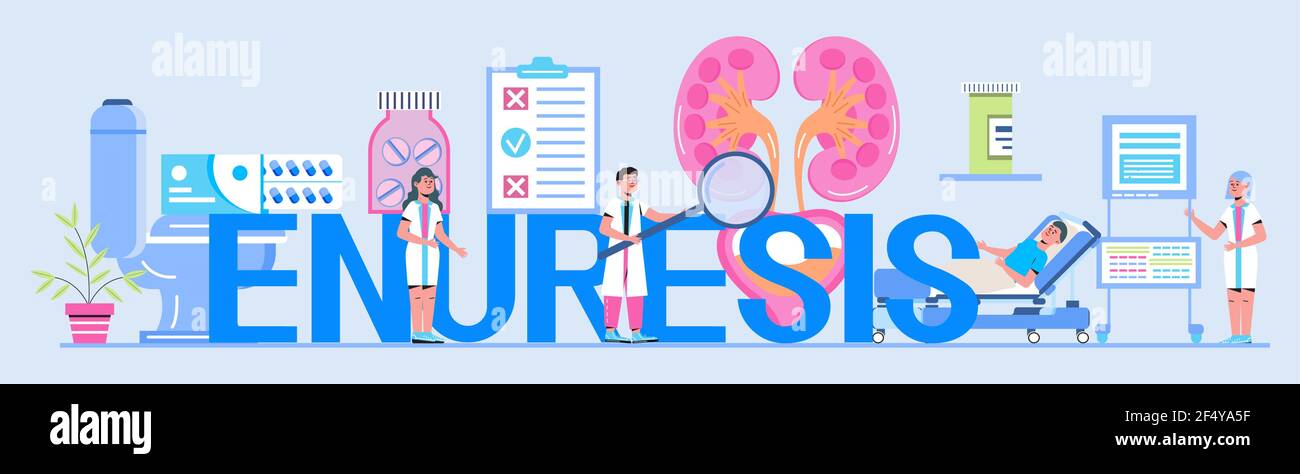 Enuresis concept vector. Cystitis illustration for medical website ...