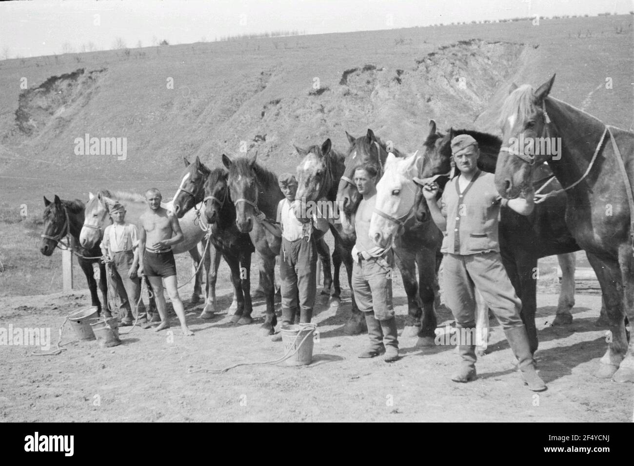 Second World War. Front pictures. Russia, Belgorod Oblast. Relatives of ...
