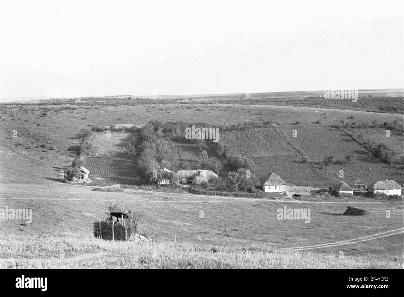 Second World War. Soviet Union. View to a village Stock Photo - Alamy