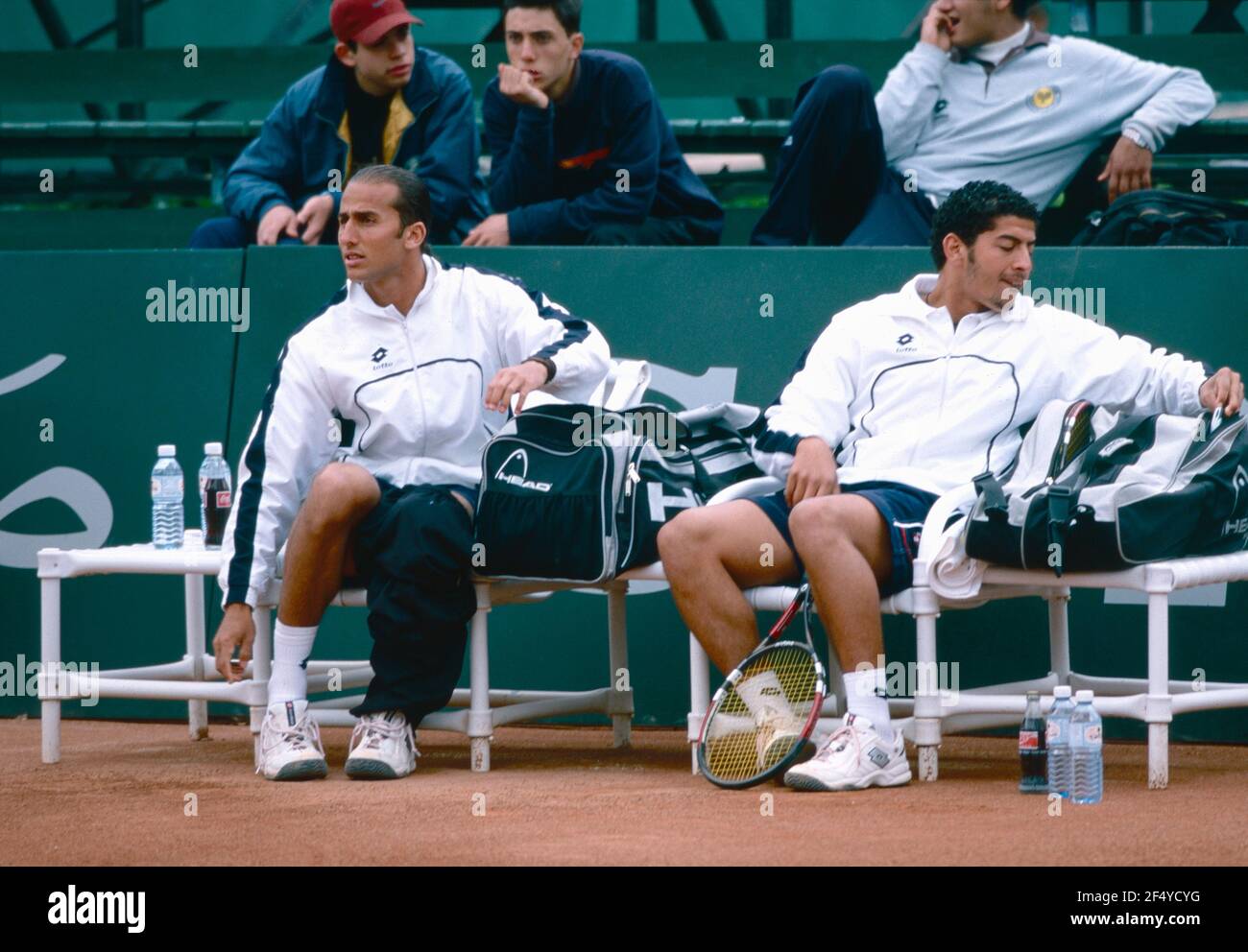 Tunisian tennis players Walid and Aref Jallali, 1990s Stock Photo - Alamy