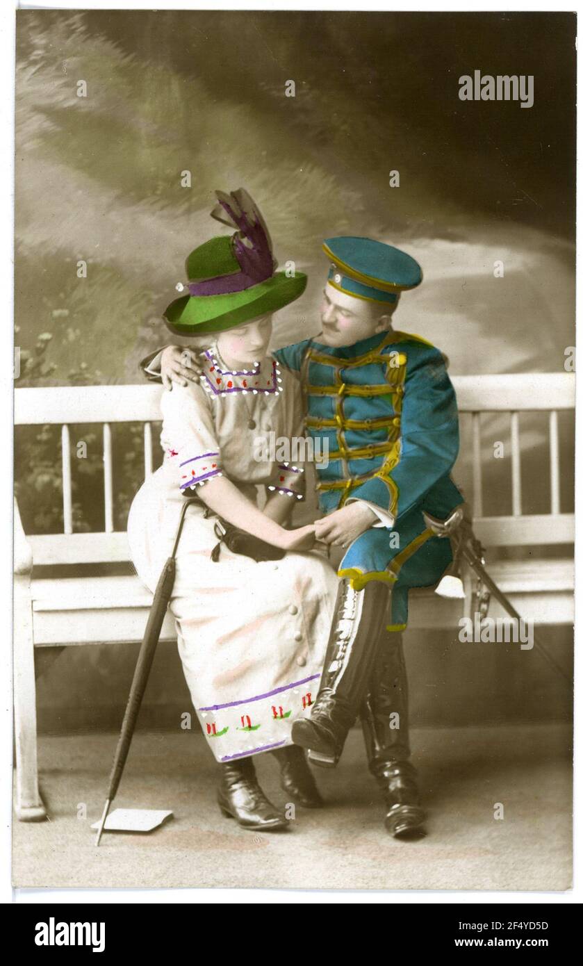 Hussars in the garden of the shooter Meissen. Hussars in the garden of ...