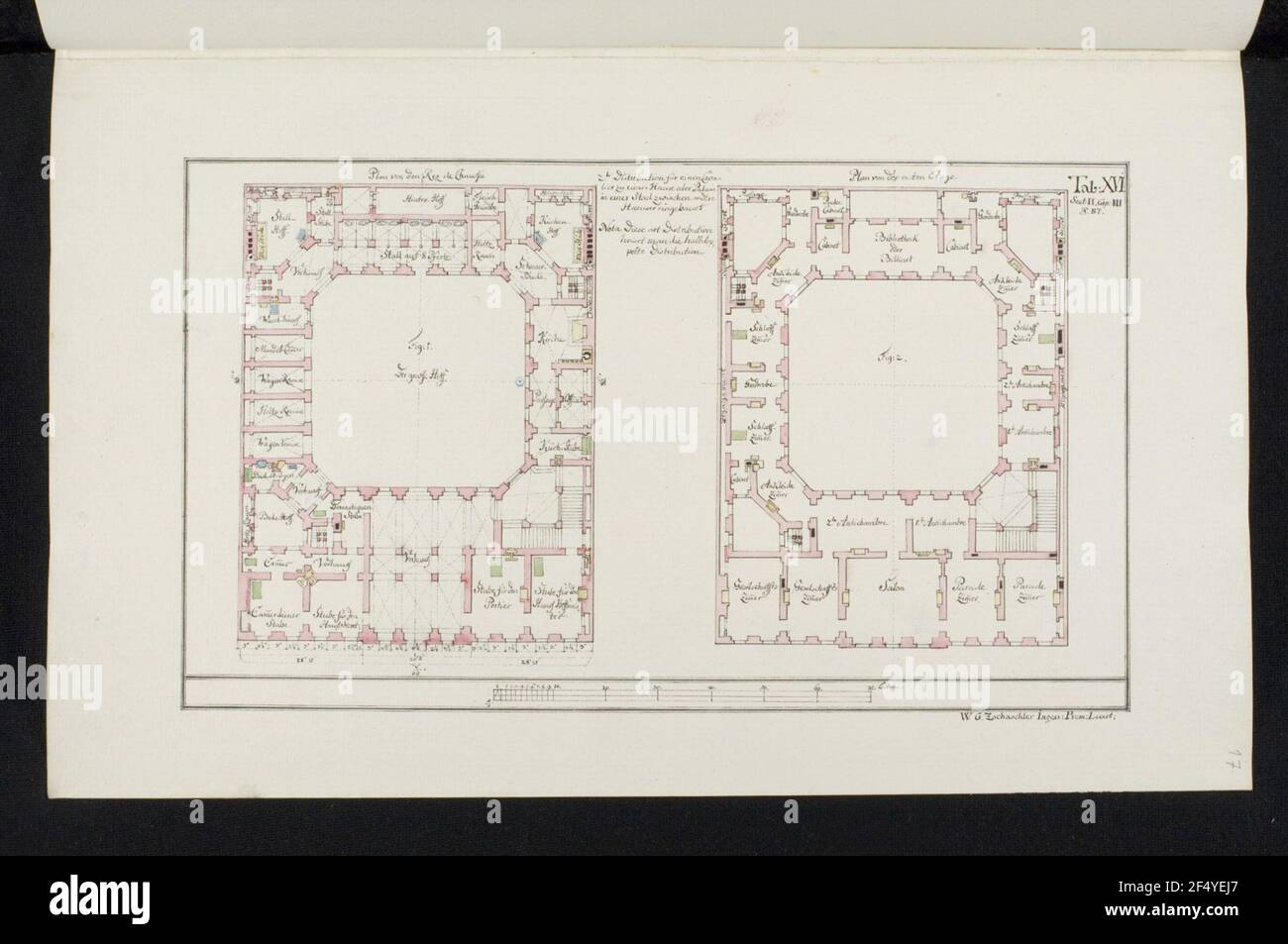 City Palace, ideal design, floor plans Stock Photo - Alamy