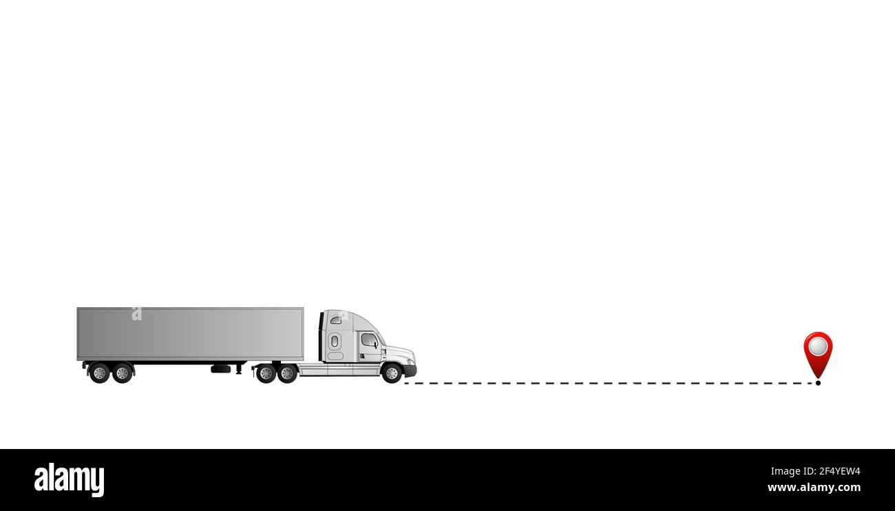 Truck location pin Stock Vector Images - Alamy