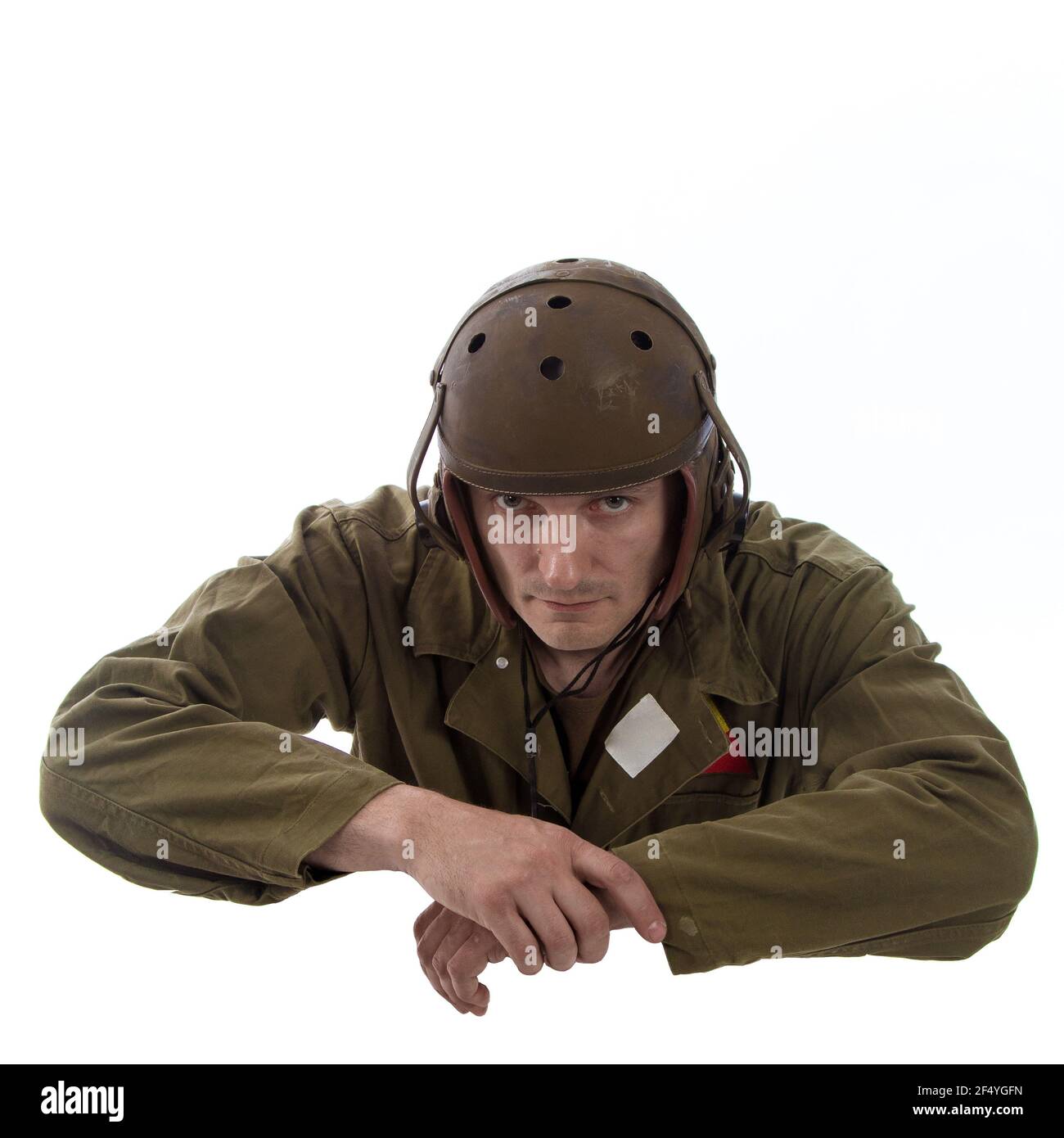 Male actor in military uniform of an American Marine of the Second ...