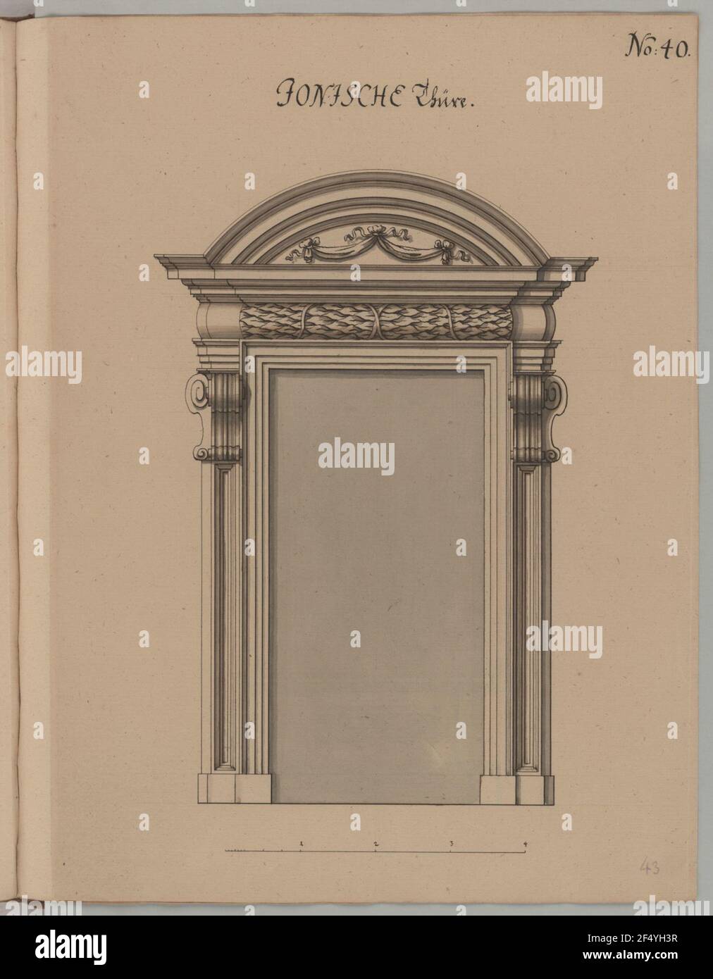 Portal of ionic order Stock Photo - Alamy