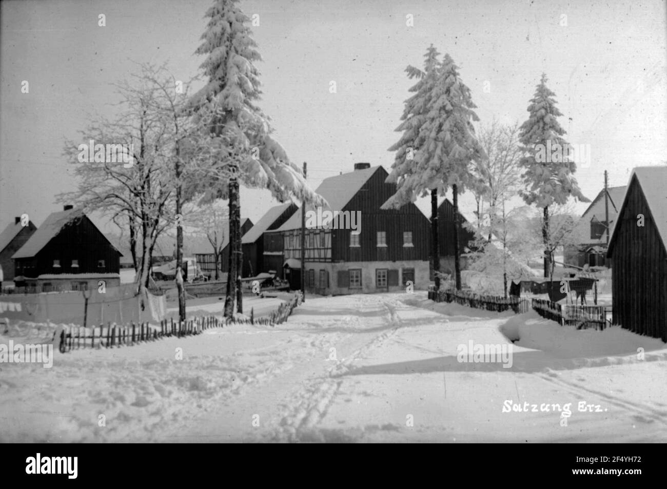 Winter idyll Black and White Stock Photos & Images - Alamy