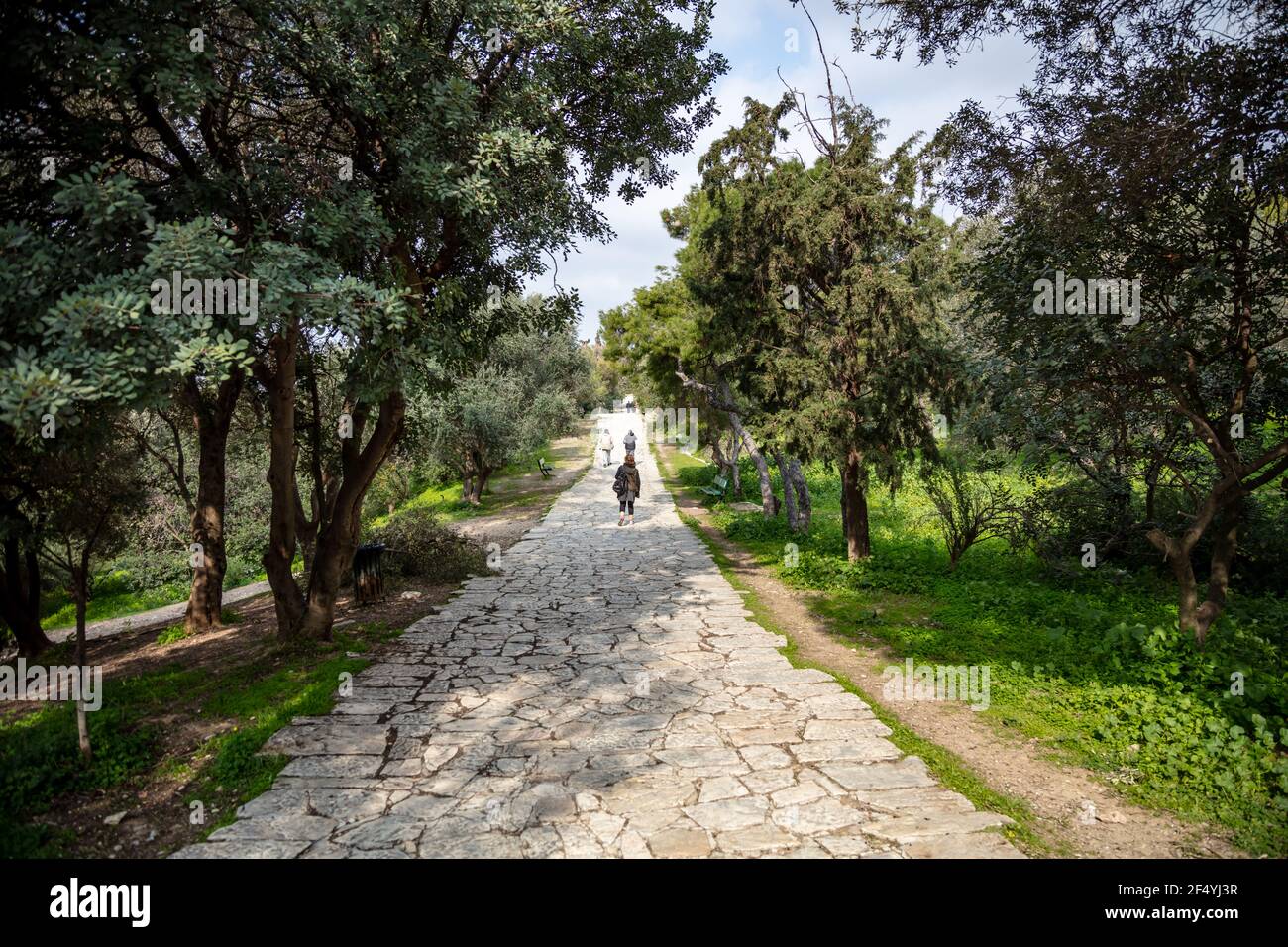 Filopappou hill, Athens, Greece. Historic landmark. Philopappos forest ...