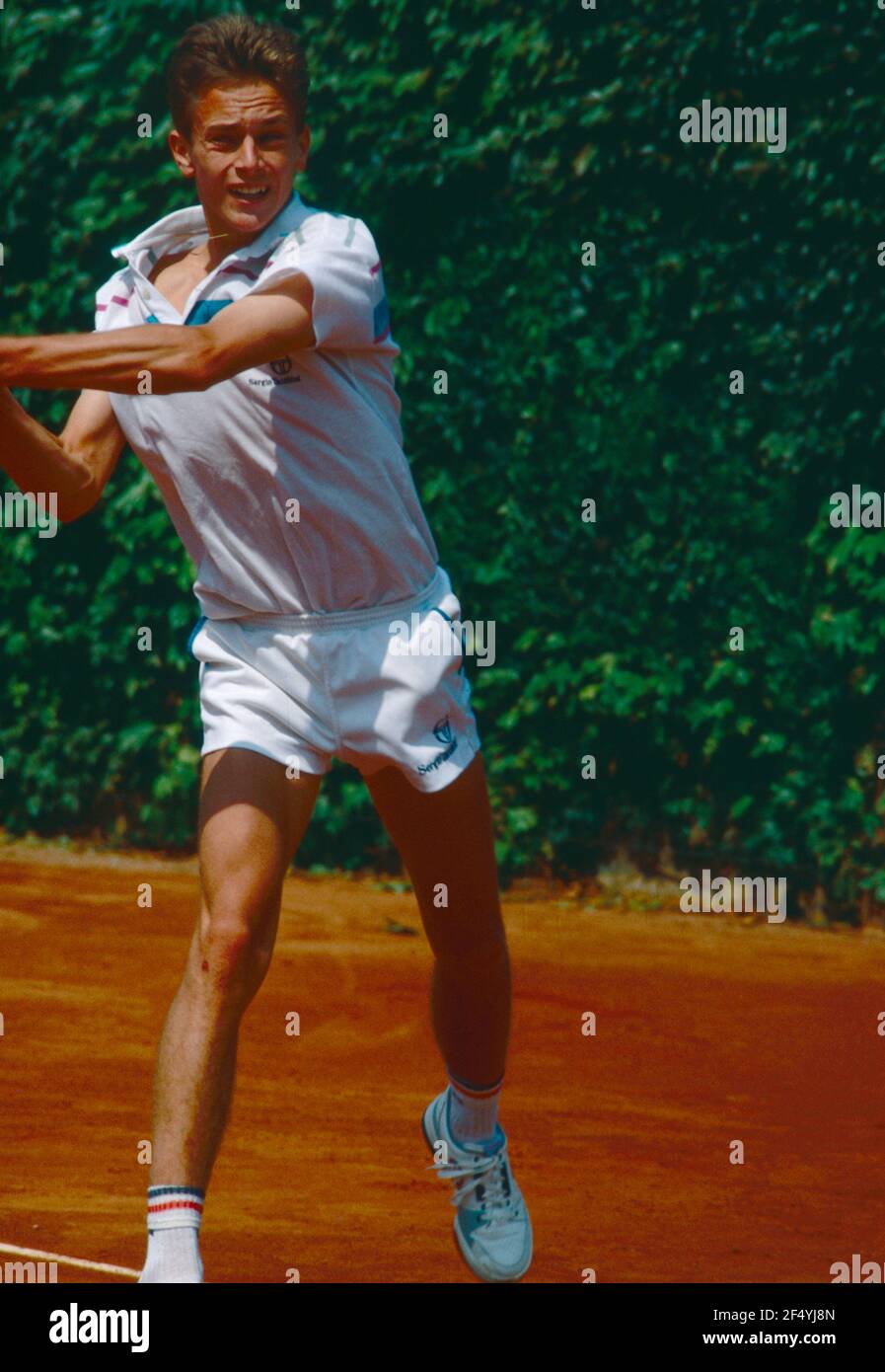 Czech tennis player Jan Kodes, Bonfiglio, Milan, Italy 1989 Stock Photo ...