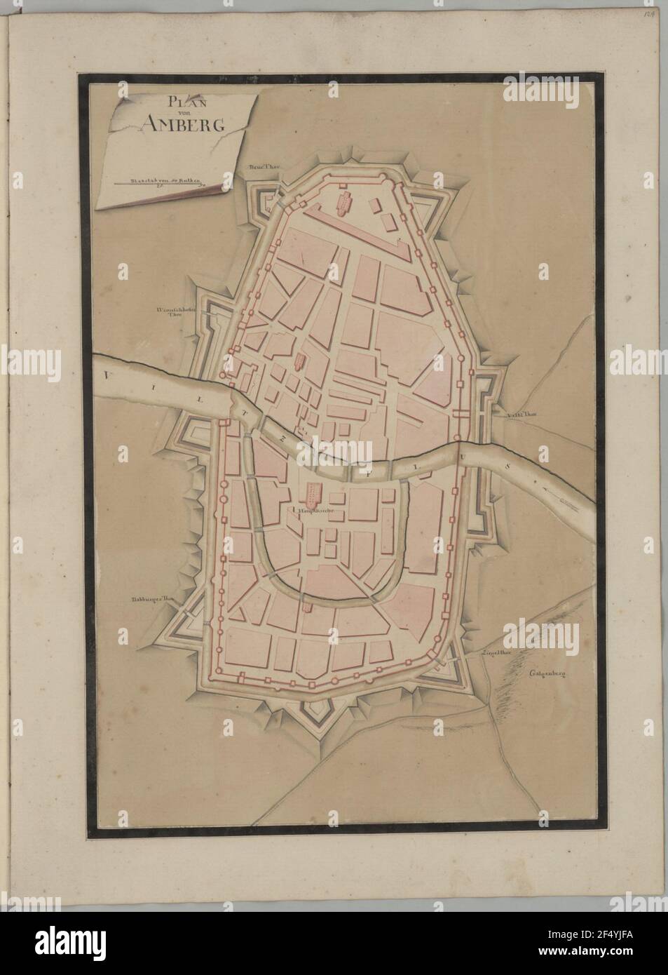Plan of Amberg Stock Photo - Alamy