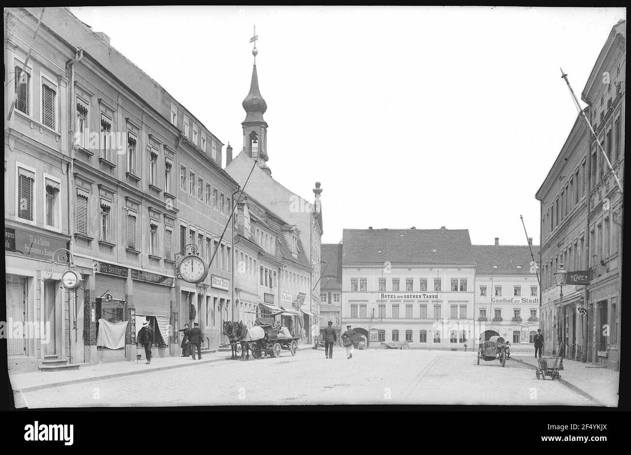 Radeberg. Main street and market Stock Photo - Alamy