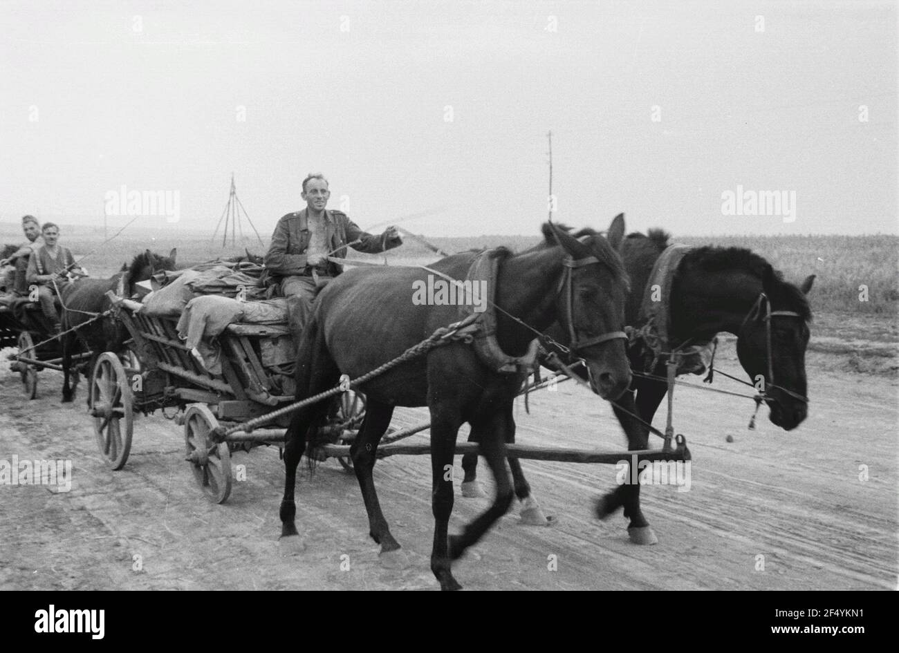 Second World War. Front pictures. Soviet Union. Convoy of the German ...