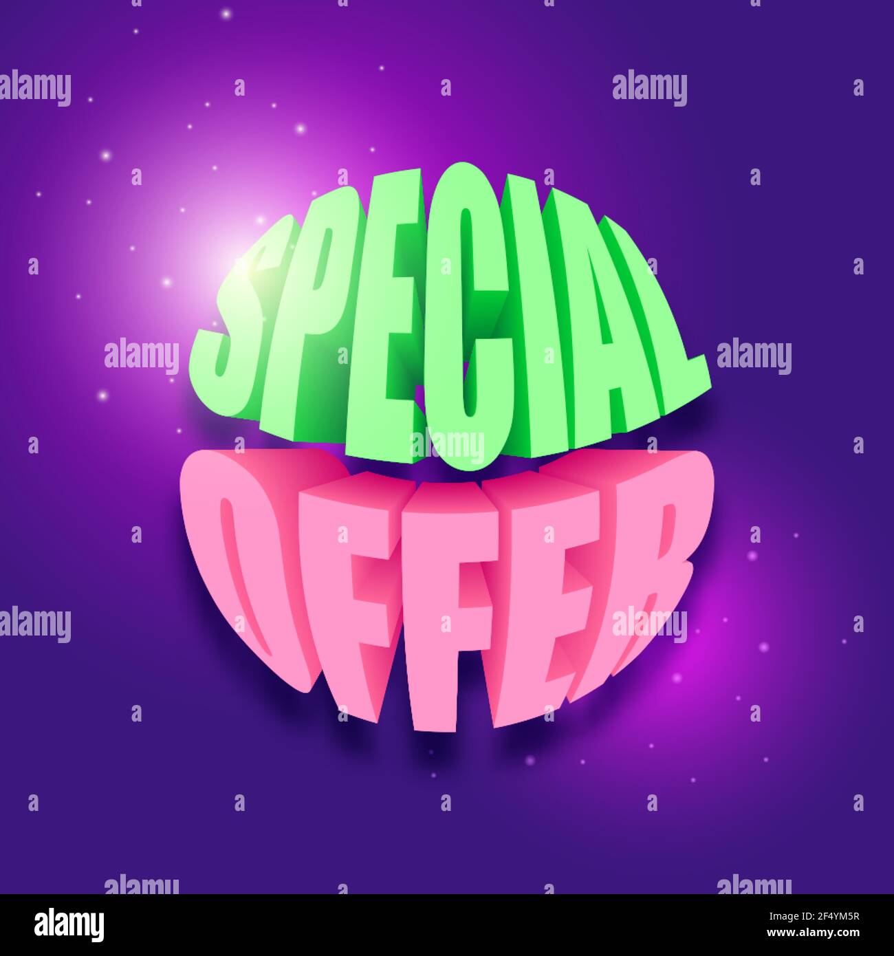 3D special offer Dark purple background Beautiful 3D text Abstract ...
