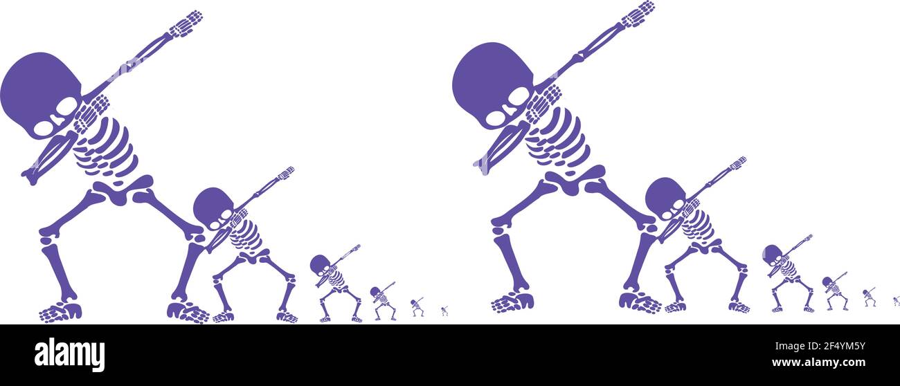 Skeleton dab, A group of skeletons dabbing Stock Vector Image & Art - Alamy