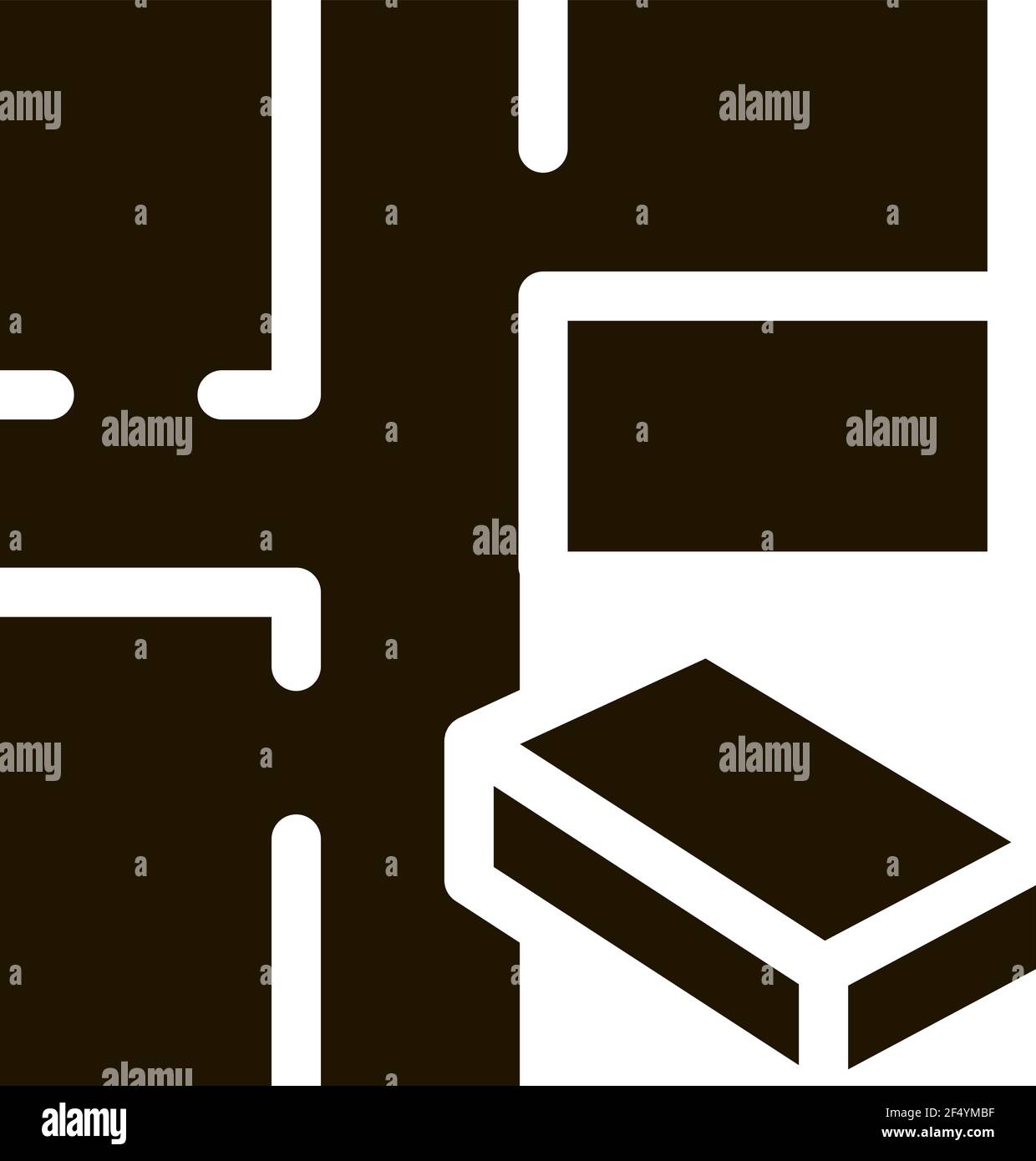 Construct House Icon Vector Glyph Illustration Stock Vector Image & Art ...