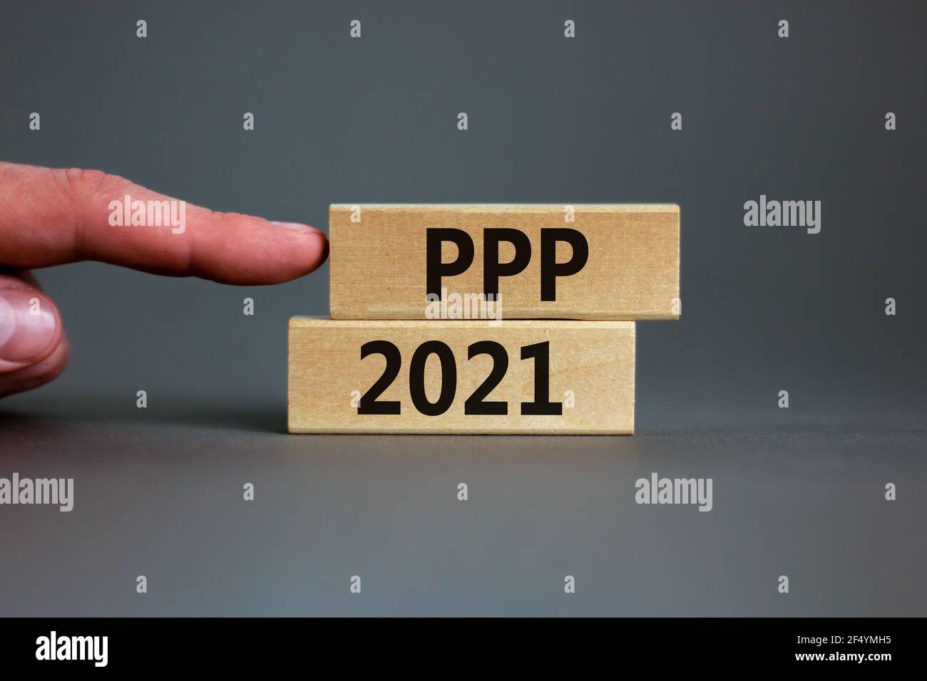 PPP, paycheck protection program 2021 symbol. Concept words PPP ...