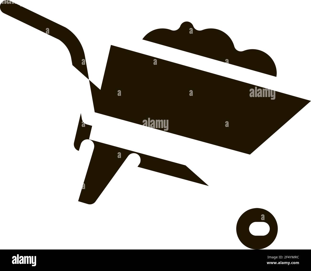 Construction Cart Icon Vector Glyph Illustration Stock Vector Image ...