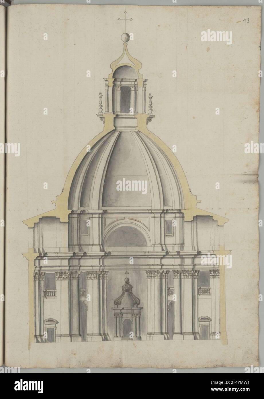 Rome?, Church, Central Construction, Cross section Stock Photo - Alamy