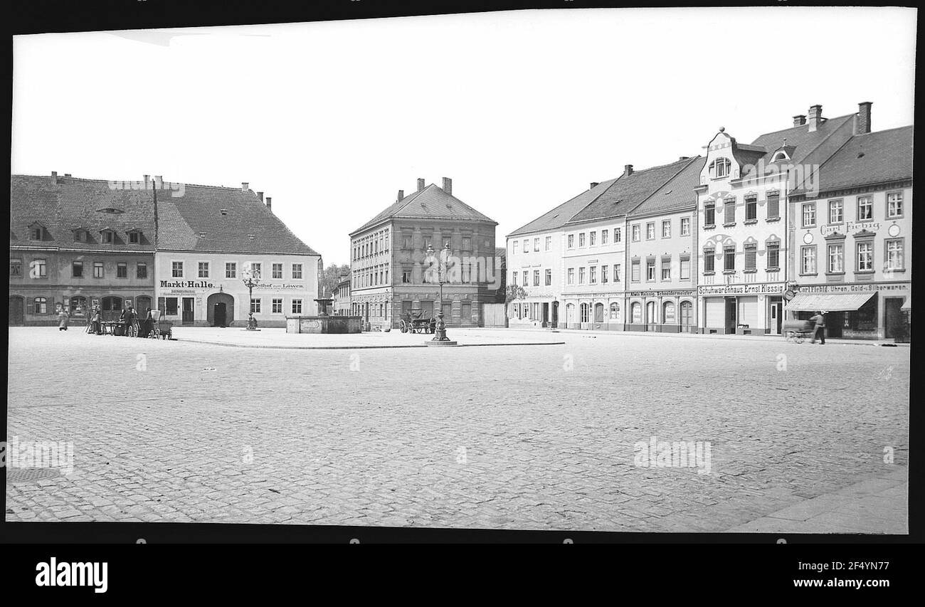 Market on town square Black and White Stock Photos & Images - Alamy