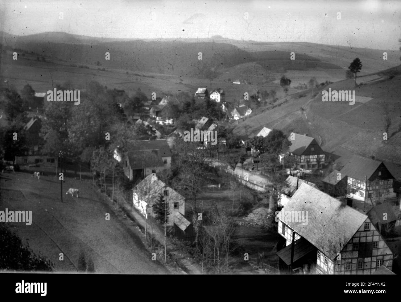 Village center with village forge and oil mill Stock Photo - Alamy