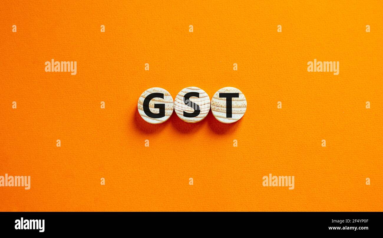 GST, goods and services tax symbol. Concept words GST, goods and ...