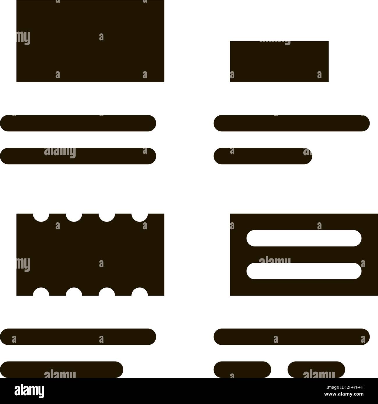 Brick Types Sizes Icon Vector Glyph Illustration Stock Vector Image ...