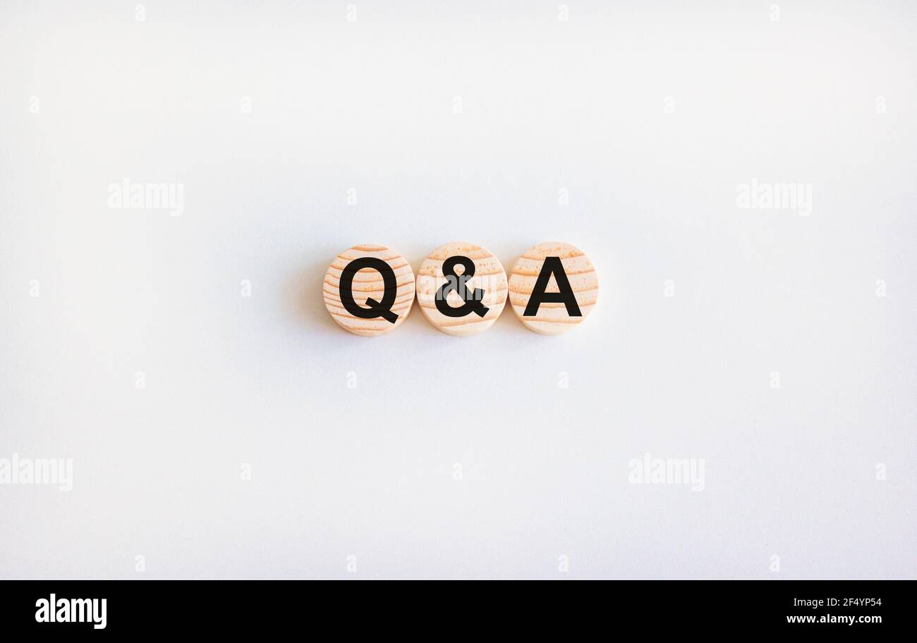 Q and A questions and answers symbol. Concept words 'Q and A' on wooden ...