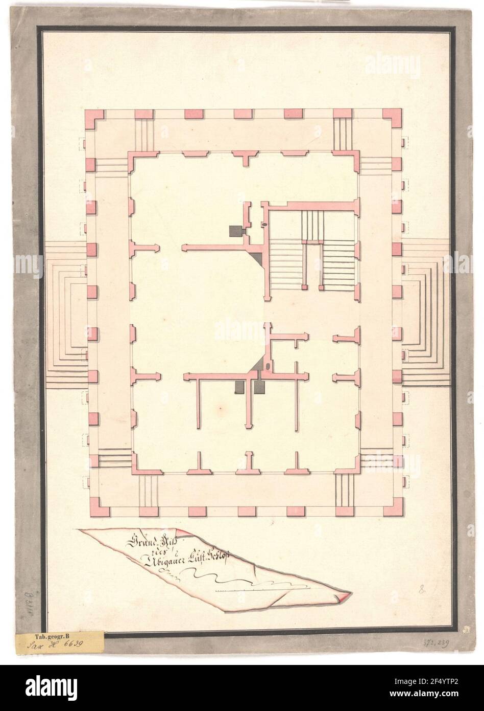 Dresden, Castle elfigau. Floor plan of the ground floor Stock Photo - Alamy