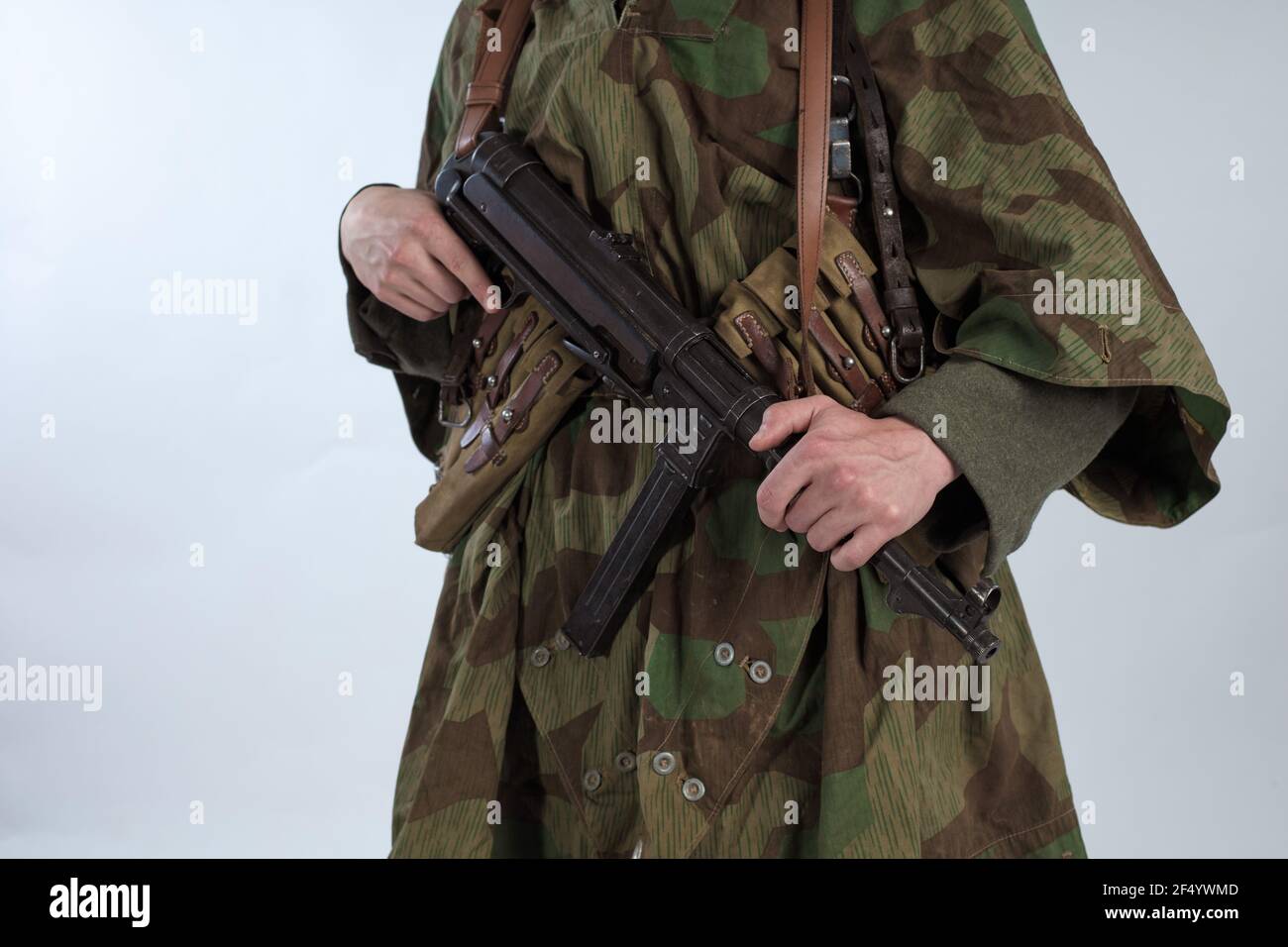 Male actor reenactor in historical uniform as an officer of the German ...
