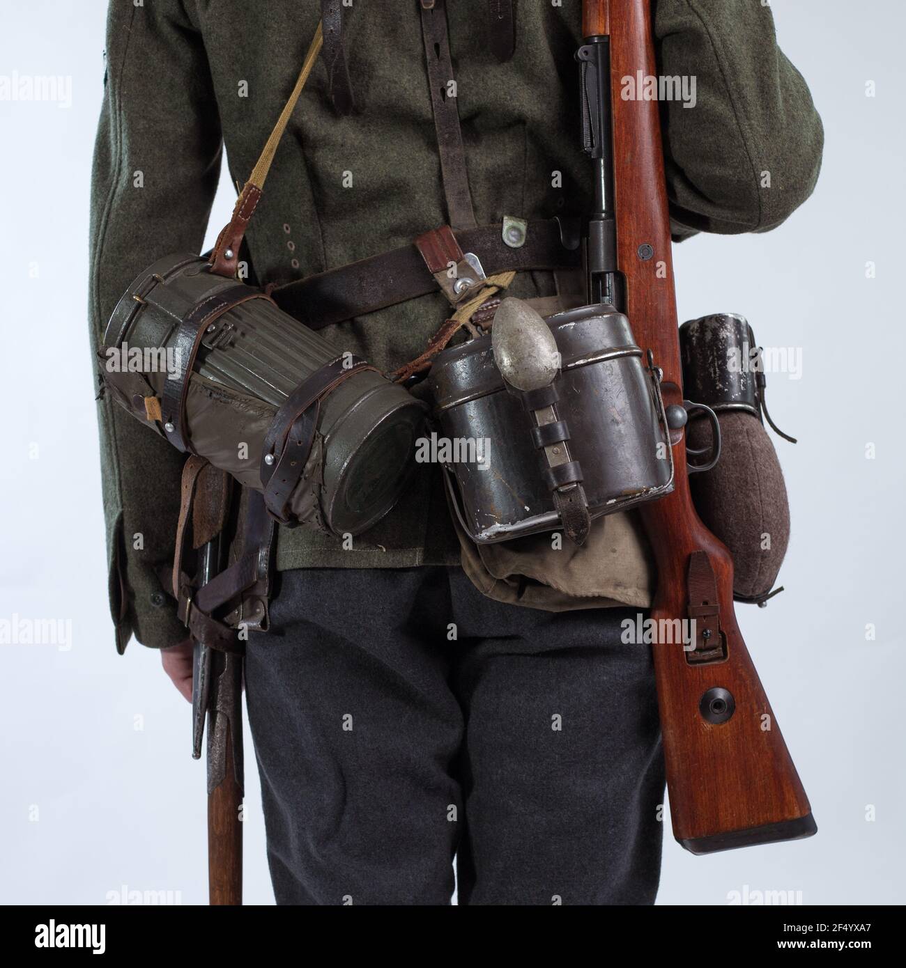 Male actor reenactor in historical uniform as an officer of the German ...