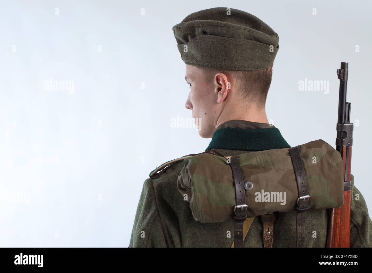 Male actor reenactor in historical uniform as an officer of the German ...