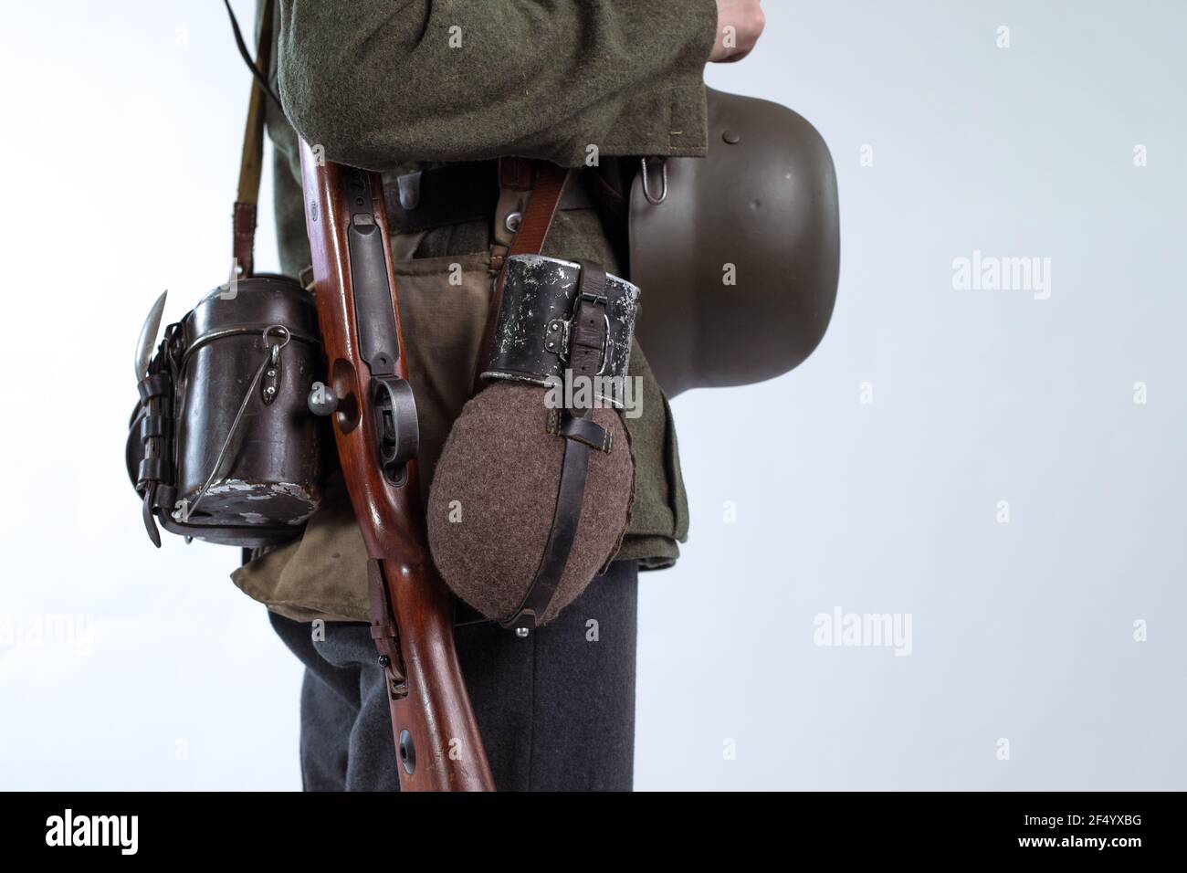 Male actor reenactor in historical uniform as an officer of the German ...