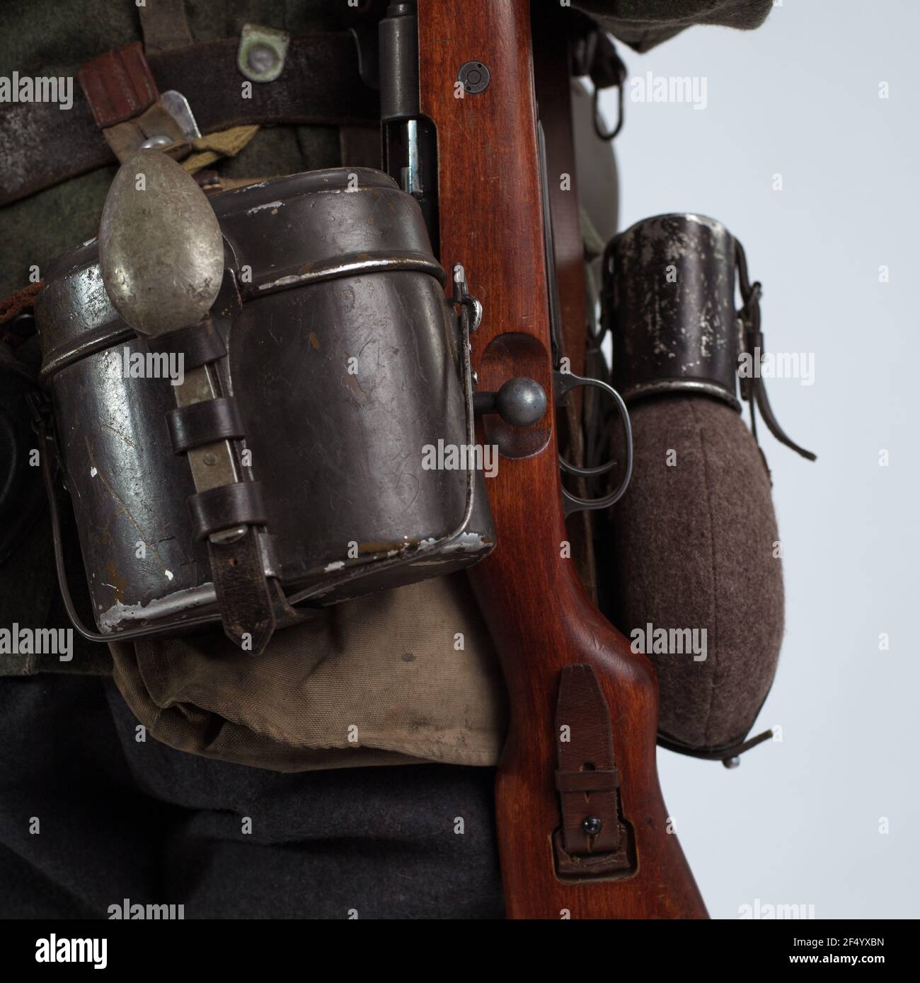 Male actor reenactor in historical uniform as an officer of the German ...
