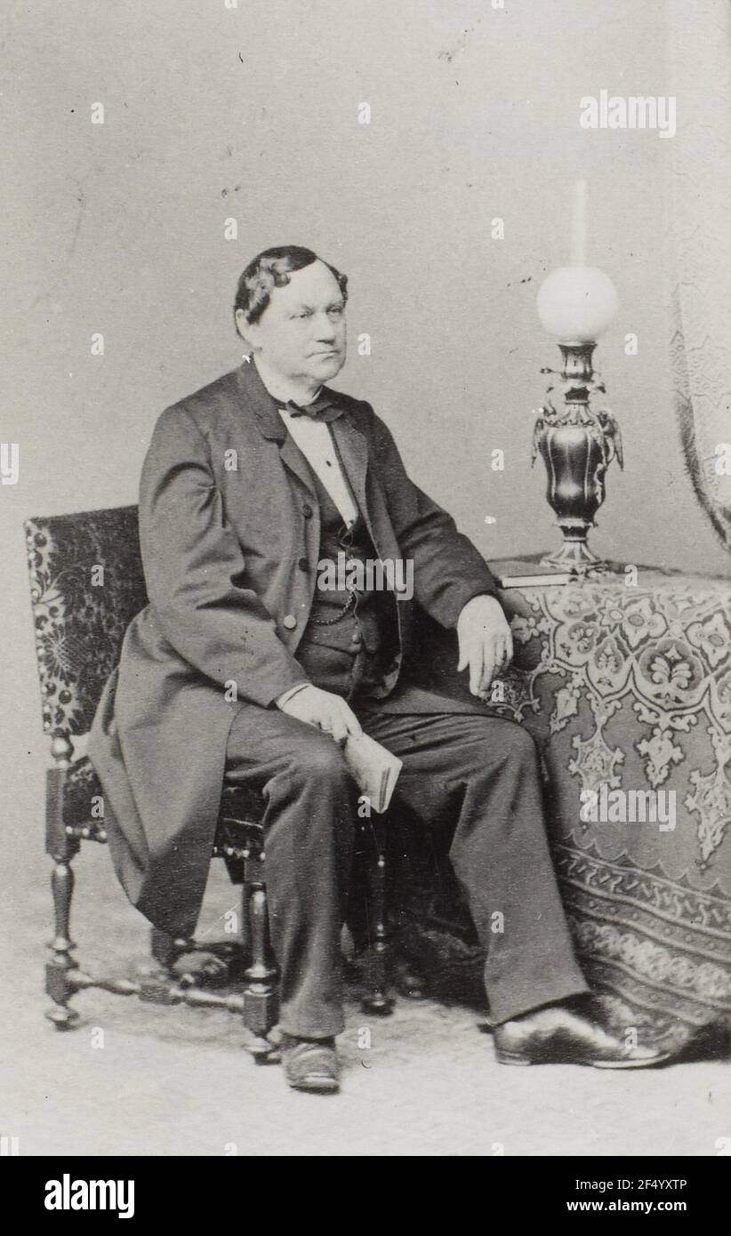 Portrait Karl Rettich (1805-1878; Actor). Albumin tray on cardboard ...