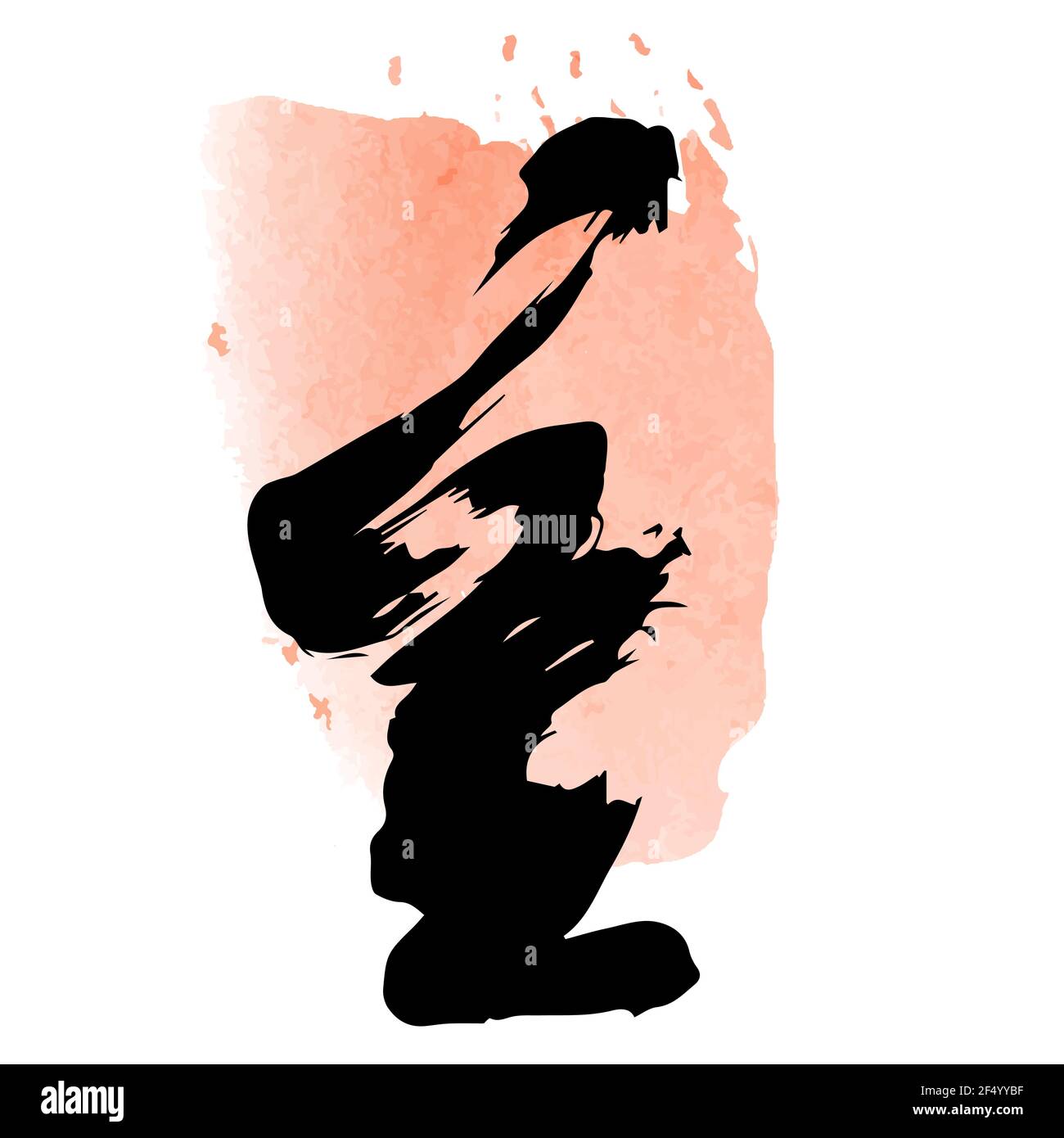 Vector Ink Painting. Black Zen Enso Symbol Original Vector Design ...