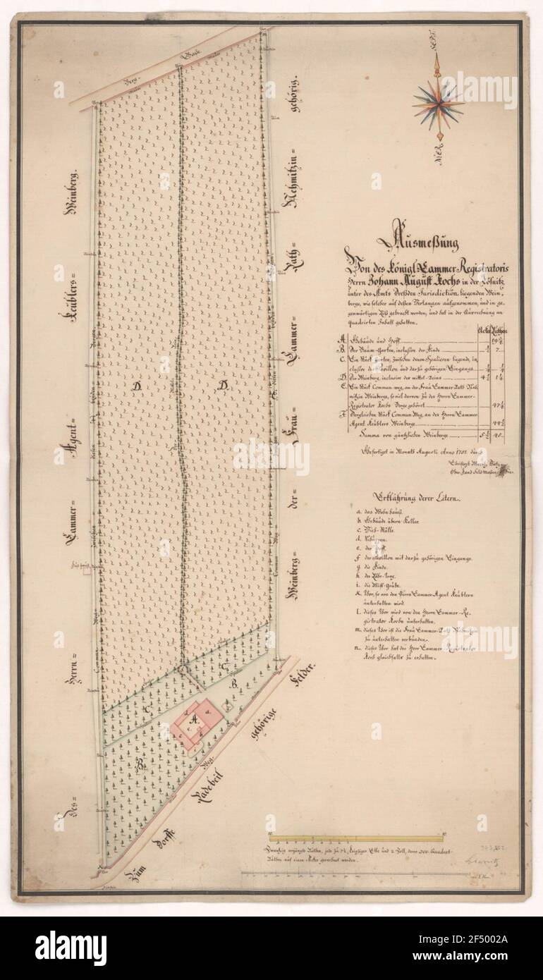 Radebeul, vineyard, map and floor plan Stock Photo - Alamy