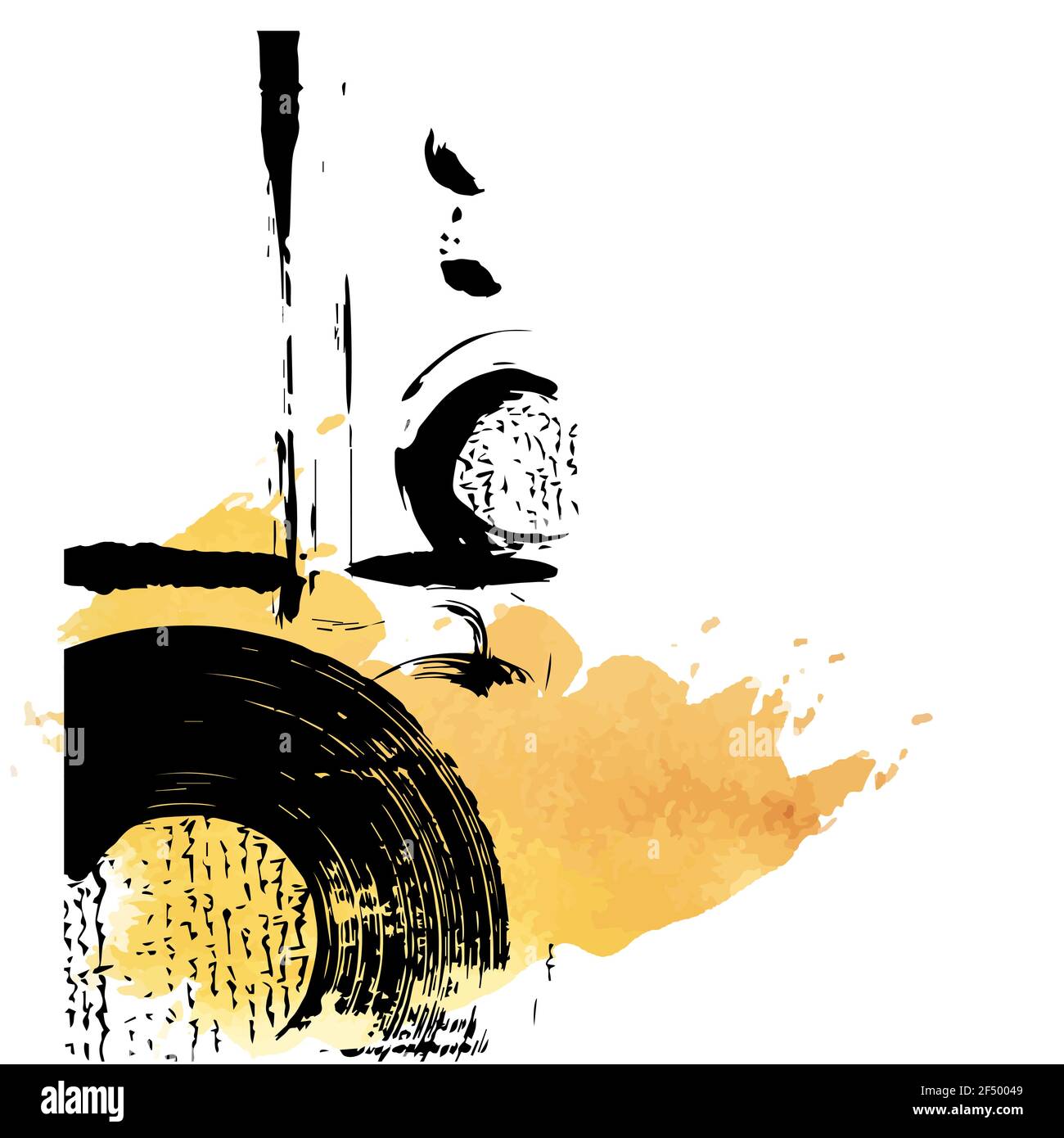 Vector abstract artistic grunge background texture, brush stroke hand ...
