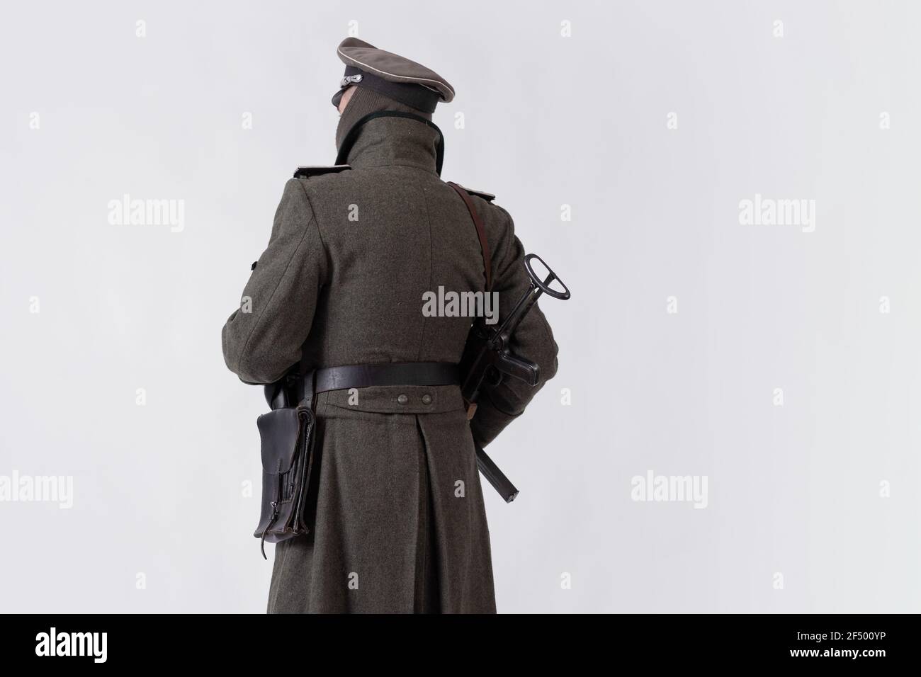 Male actor reenactor in historical uniform as an officer of the German ...