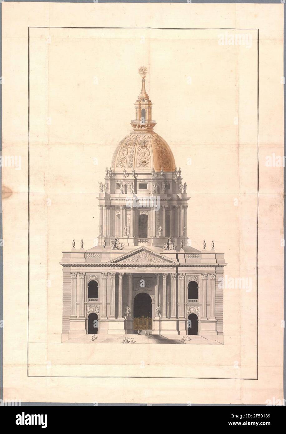 Berlin, Dom. Design, elevation of the main facade Stock Photo - Alamy