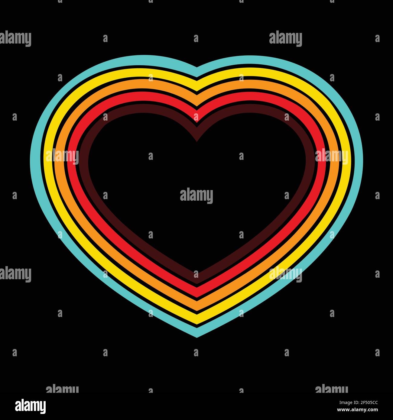 Retro heart lines background Stock Vector Image & Art - Alamy