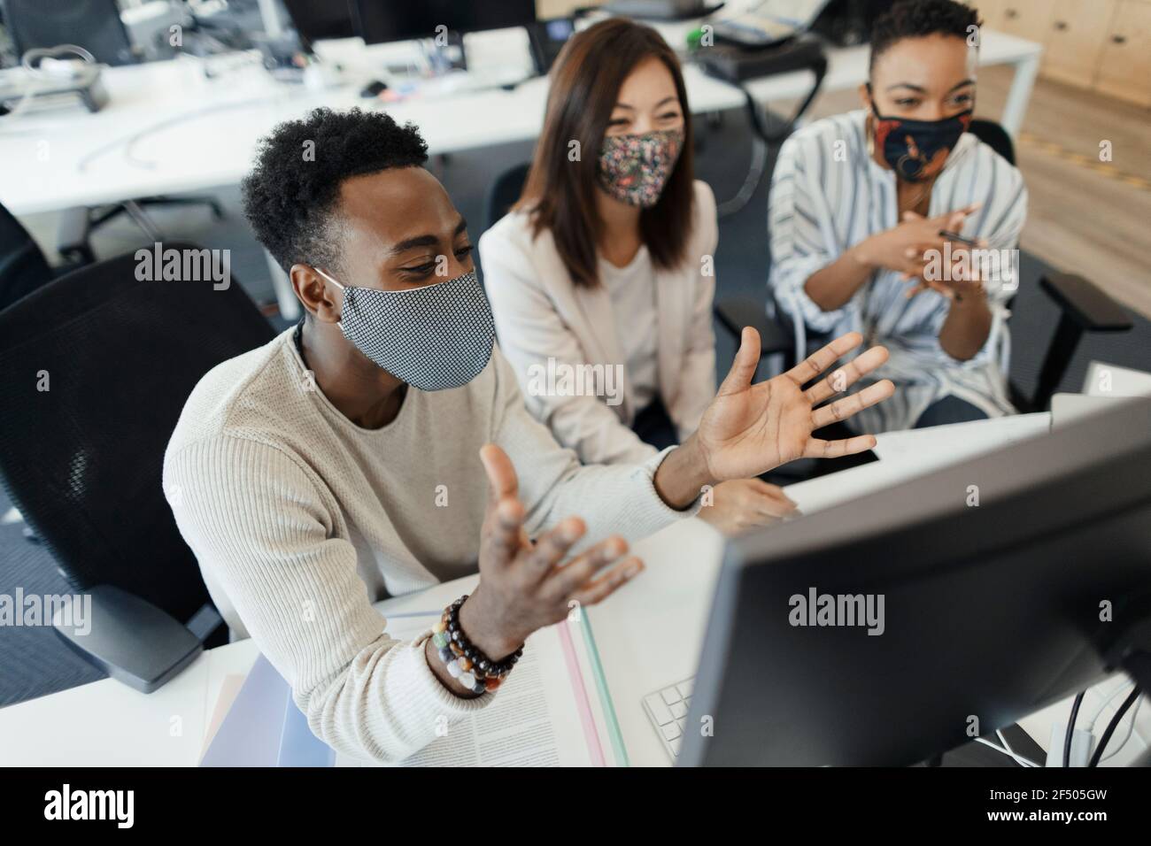 Asian businessman video conferencing hi-res stock photography and ...