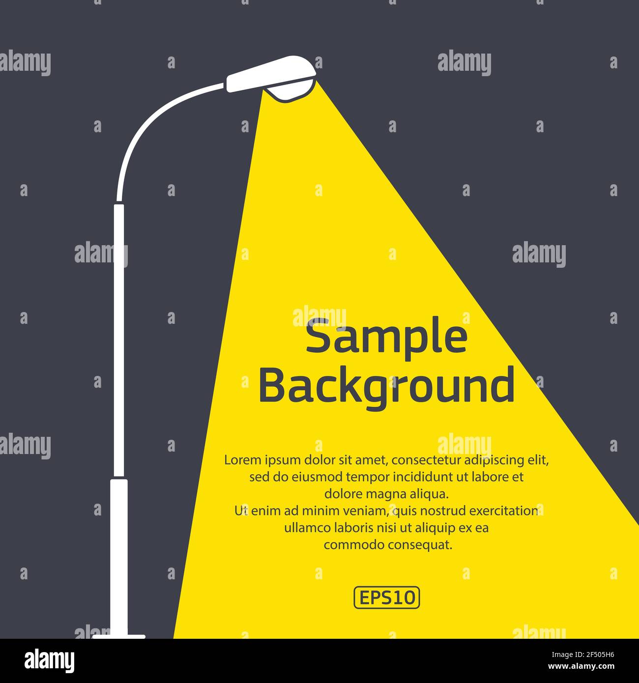 Street lighting pole with sample text Stock Vector Image & Art - Alamy