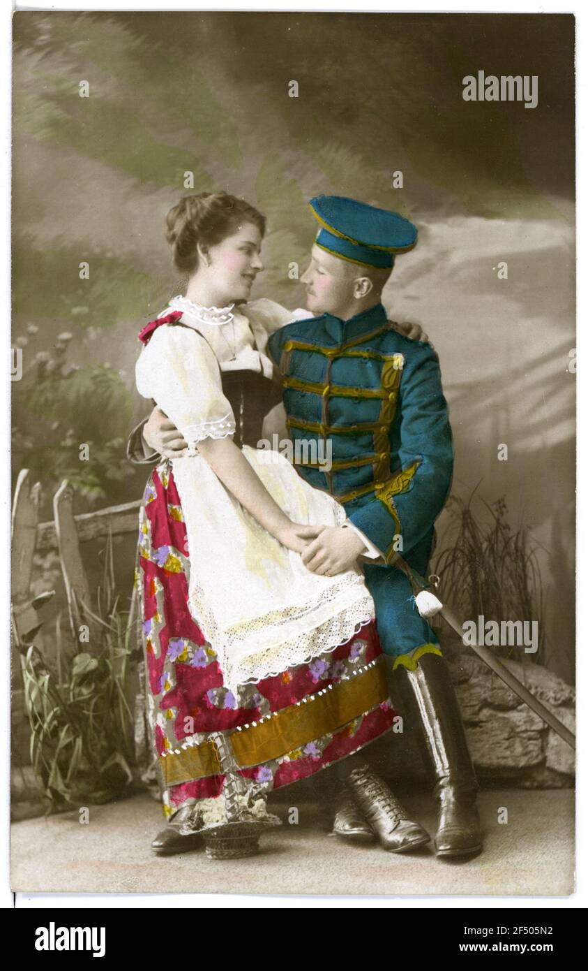Hussars in the garden of the shooter Meissen. Hussars in the garden of ...